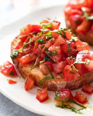 Real Tomato And Basil Bruschetta Recipe Cart Recipe Cart
